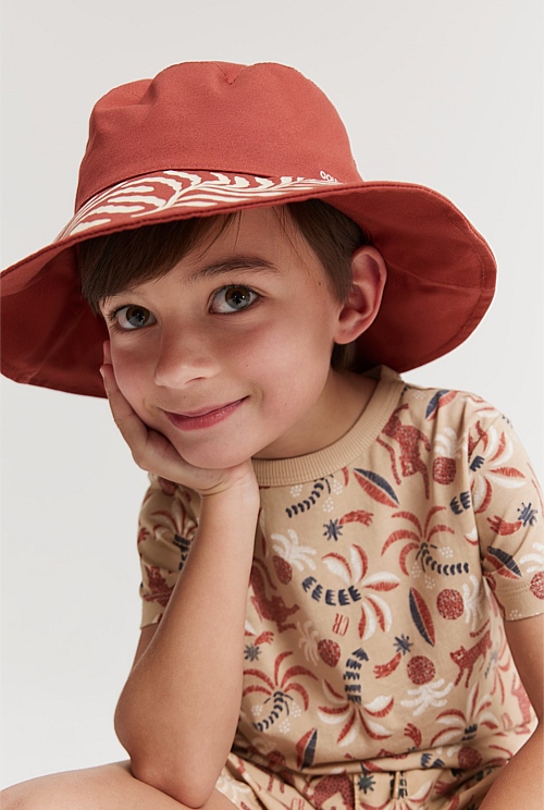 Brick Leaf Print Hat - Accessories | Country Road