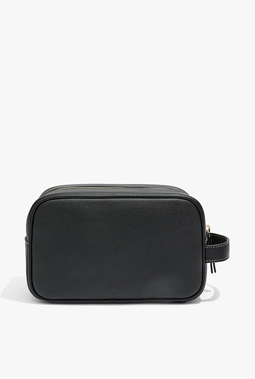 Black Large Woven Cosmetic Case - Bags | Country Road