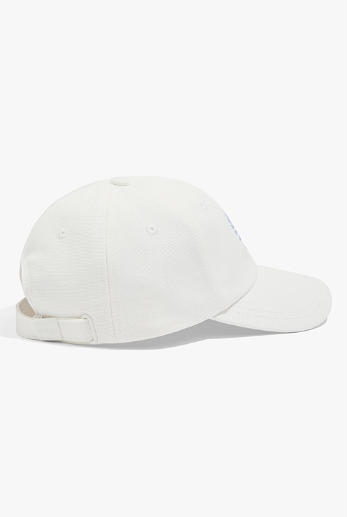 White Australian Cotton Round Logo Cap - Hats, Scarves & Gloves ...
