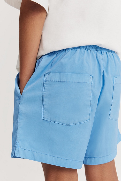 Airforce Blue Australian Cotton Blend Deck Short - Shorts | Country Road