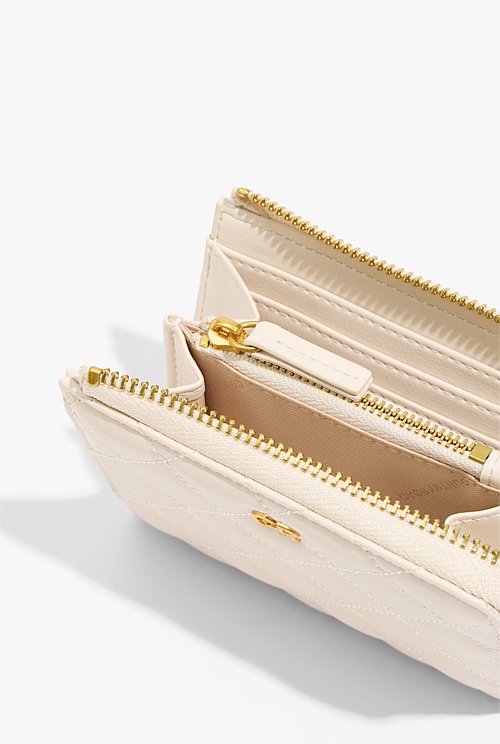 Oyster Quilted Country Road Zip Wallet - Wallets & Pouches | Country Road