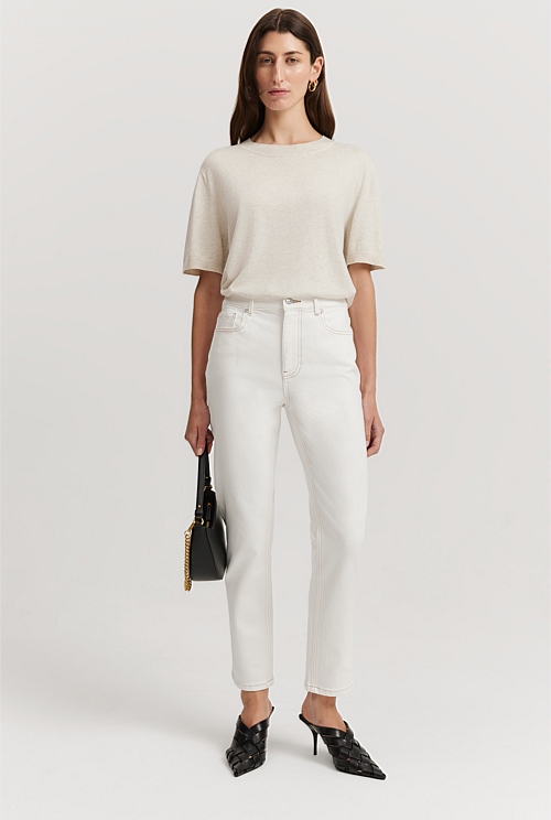 Snow Marle Organically Grown Cotton Cashmere T-Shirt - Organically ...