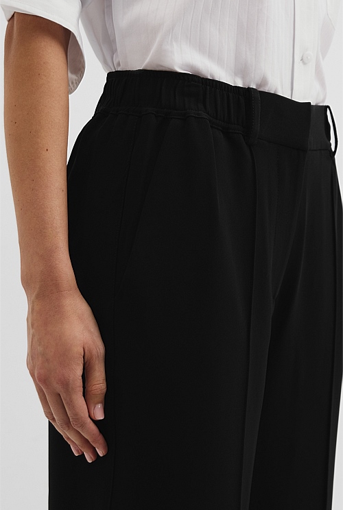 Black Fly Front Pull-On Pant - Pants | Country Road