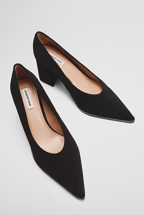 Black Gillian Pump - Heels & Wedges | Country Road
