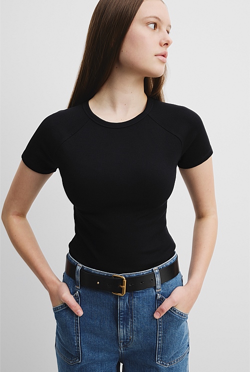 Teen Rib Raglan T-Shirt - T-Shirts | Country Road