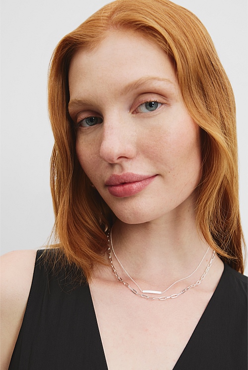 Silver Chain Necklace Pack of 2 - Work | Country Road