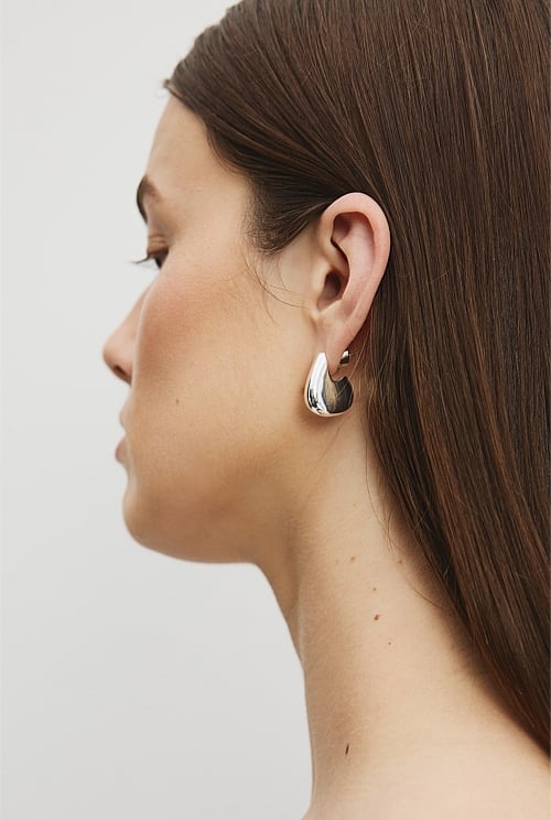 Silver Small Bubble Hoop Earring - Earrings | Country Road