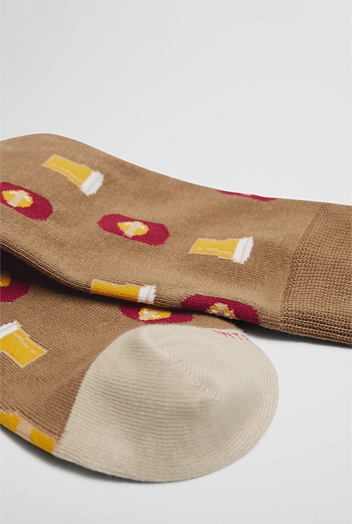 Oak Australian Cotton Blend Beer Sock - Socks | Country Road