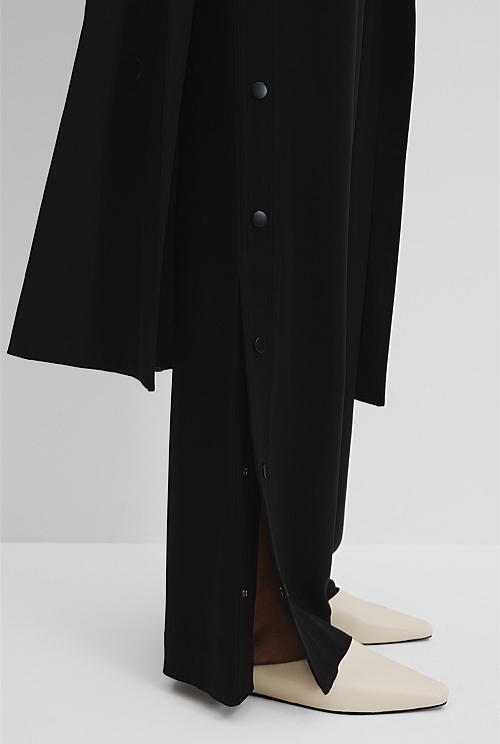 Black Side Snap Pant - Pants | Country Road