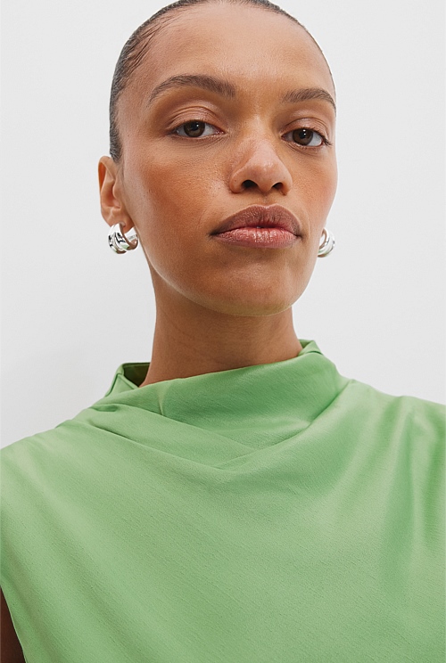 Basil Scarf Shell Top - Shirts | Country Road