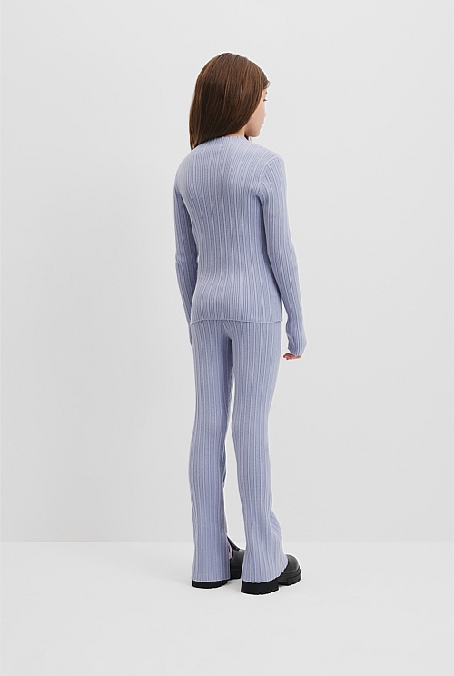 Bluebell Rib Knit Top - Knitwear | Country Road