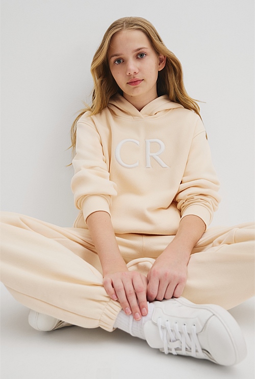 Teen Australian Cotton CR Logo Hooded Sweat - Sweats | Country Road