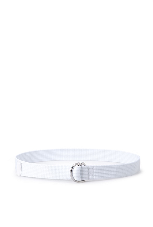White D-Ring Webbed Belt - Belts | Country Road