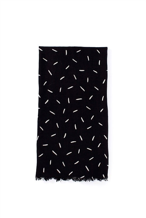 Black Line Print Scarf - Accessories | Country Road