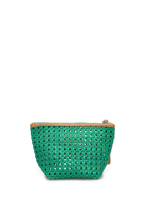 Green Open Weave Pouch - Handbags | Country Road