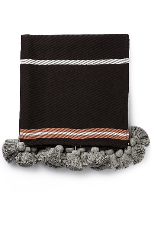 Black Ines Throw - Throws | Country Road