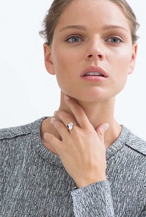 Silver Sterling Silver Disc Ring - Jewellery | Country Road