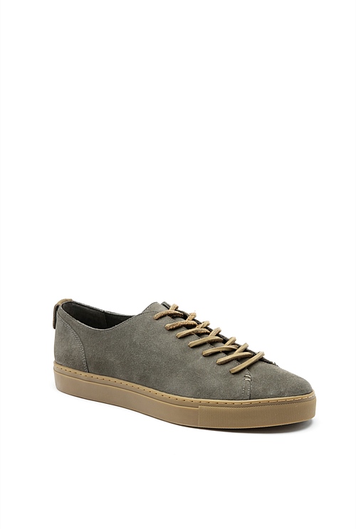 Grey Stanley Leather Sneaker - Sneakers | Country Road