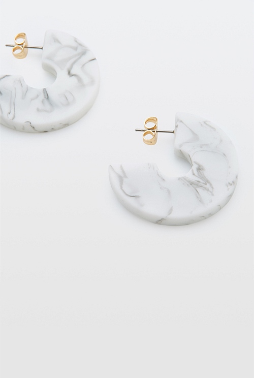 White Megan Earring - Earrings | Country Road