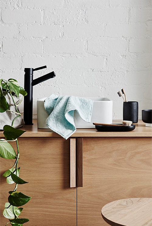 Black Bade Timber Holder - Bathroom Accessories | Country Road