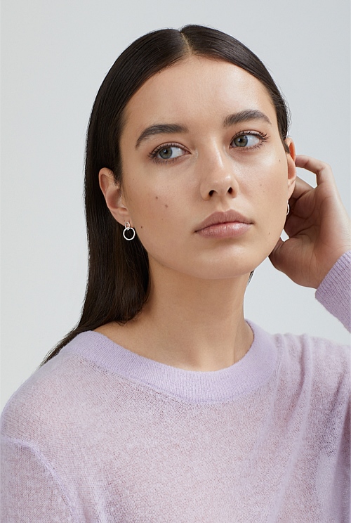 Silver Colette Mini Hoop - Earrings | Country Road