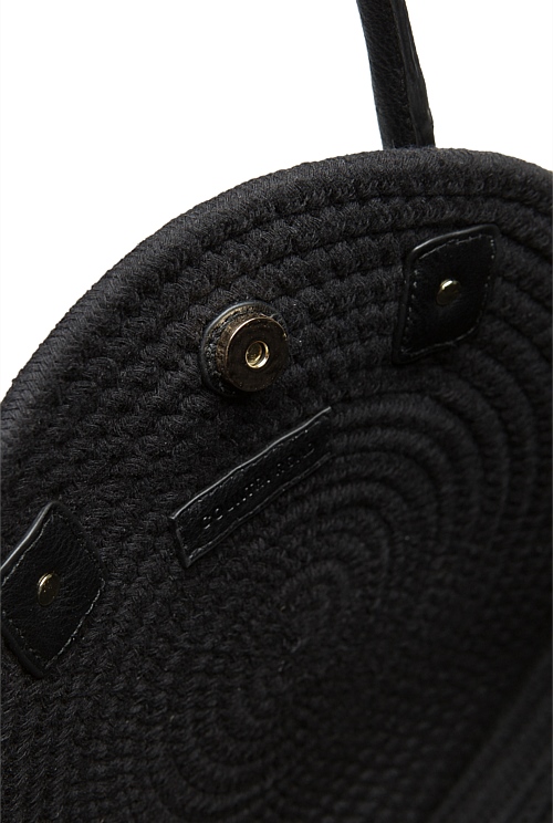 Black Round Rope Tote - Tote Bags | Country Road