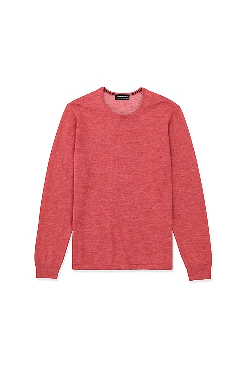 Salmon Pink Traceable Merino Crew Neck Knit - Knitwear | Country Road