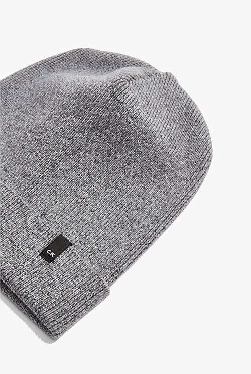Mid Grey Cotton Beanie - Hats & Scarves | Country Road