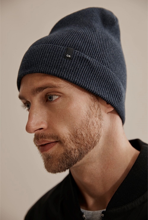 Navy Cotton Beanie - Hats & Scarves | Country Road