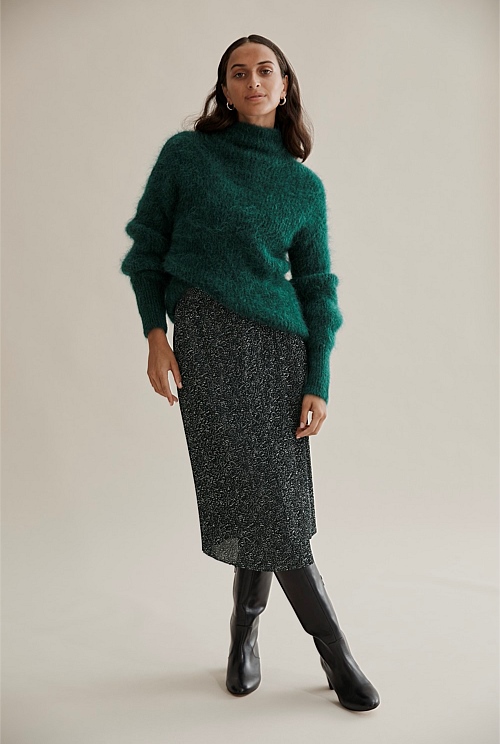 Emerald Italian Yarn Knit - Knitwear | Country Road