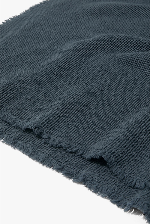 Dark Navy Brae Waffle Bed Cover - Bedroom | Country Road