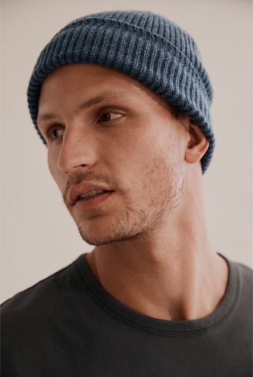Navy Texture Knit Beanie - Hats & Scarves | Country Road