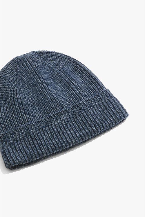Navy Texture Knit Beanie - Hats & Scarves | Country Road