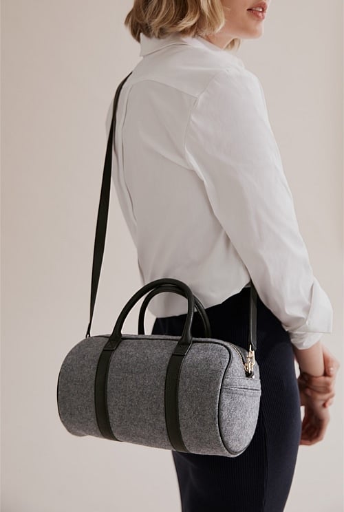 Charcoal Mini Barrel Bag - Bags | Country Road