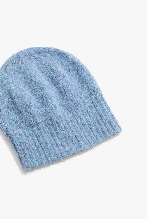 Light Blue Mottled Knit Beanie - Hats, Scarves & Gloves | Country Road