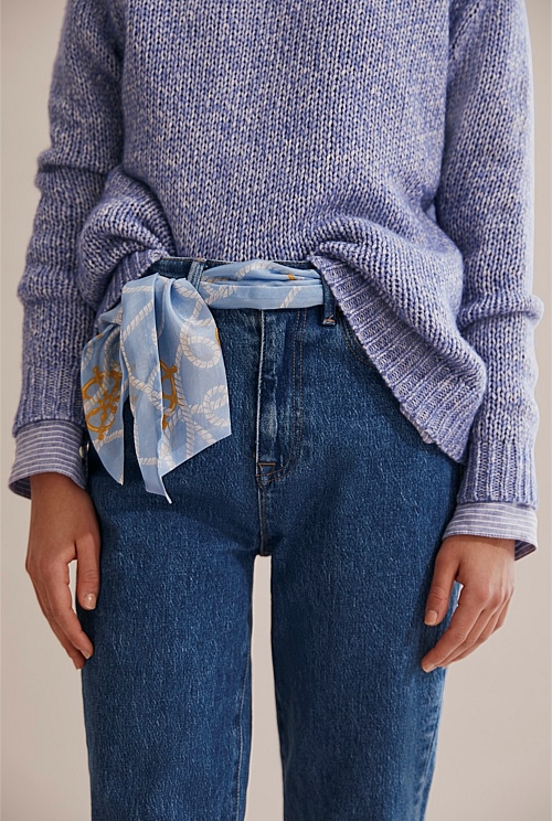 Periwinkle Blue Rope Scarf - Hats, Scarves & Gloves | Country Road