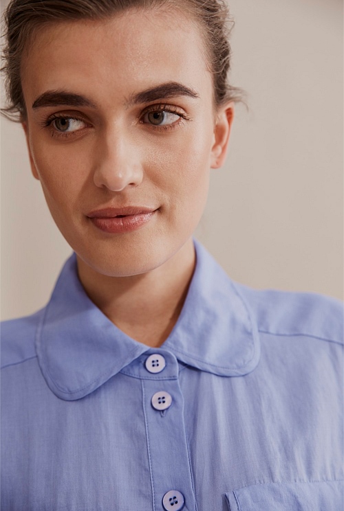 Periwinkle Blue Safari Soft Shirt - Shirts | Country Road