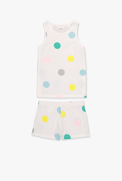Marshmallow Multi Spot Pyjama Set - Sleepwear | Country Road
