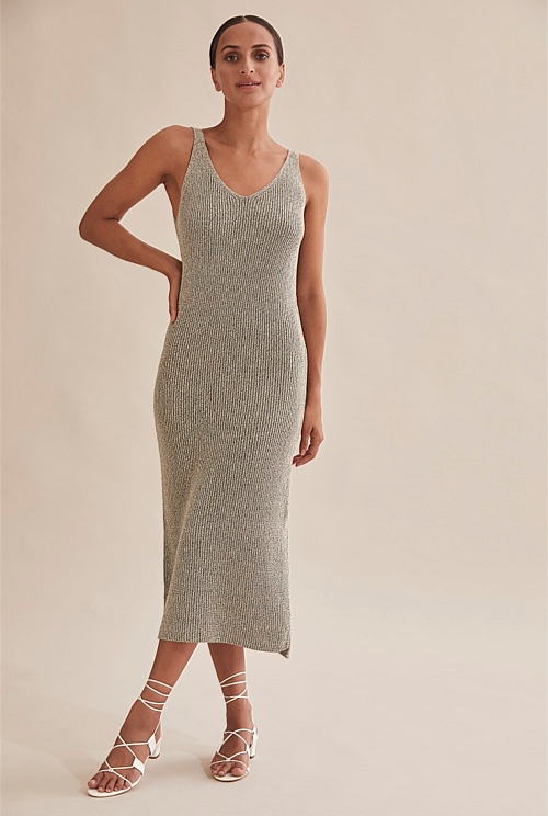 Sage Multi Knit Dress - Dresses | Country Road