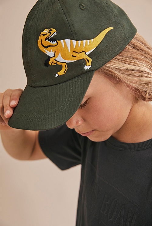 Sage Embroidered Dinosaur Cap - Accessories | Country Road