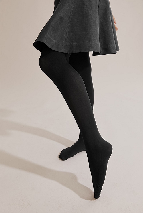 Black Plain Opaque Tights - Socks & Tights | Country Road