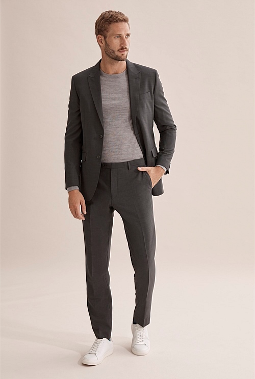 Charcoal Slim Pinhead Jacket - Suits & Tailoring | Country Road