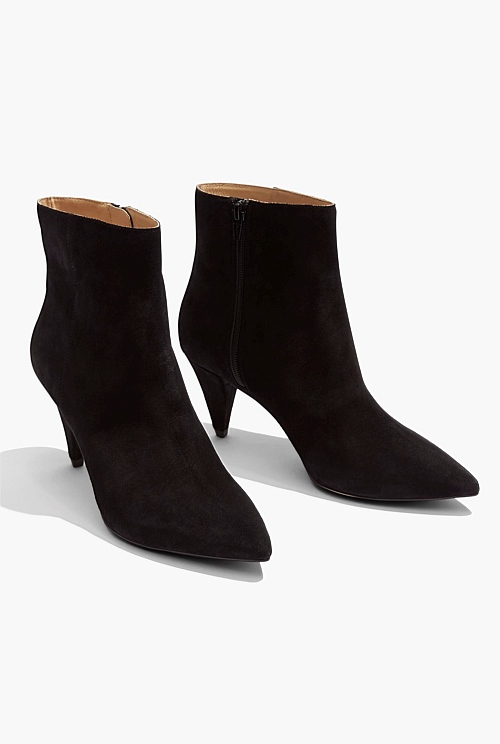 Black Suede Rachel Boot - Boots | Country Road