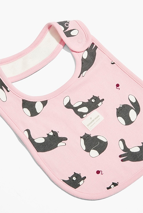 Pink Cat Bib - Accessories | Country Road