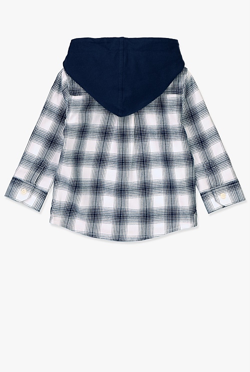 Marshmallow Hooded Check Shirt - Shirts | Country Road